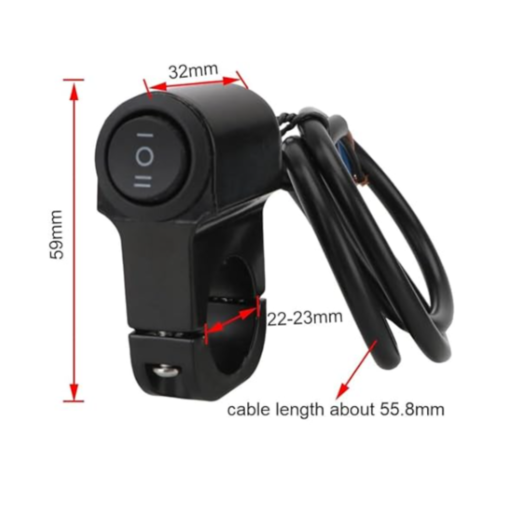 Universal 12V Handlebar Switch (2-Way) for All Bikes and Motorcycles ...