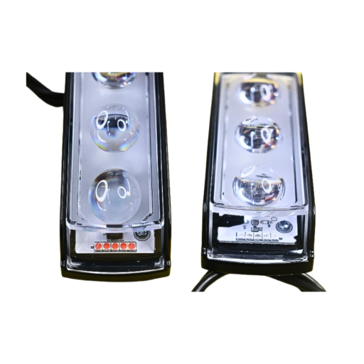 Triple Lens Fog Light with Yellow & White Flashing Light Reflection Fog ...