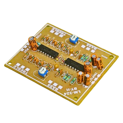 Bass Treble Board with Double LM324 IC | Preamp Tone Control Board ...