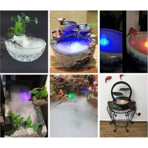 Ultrasonic Mist Maker Fogger with 12 LED Lights | Air Humidifier ...