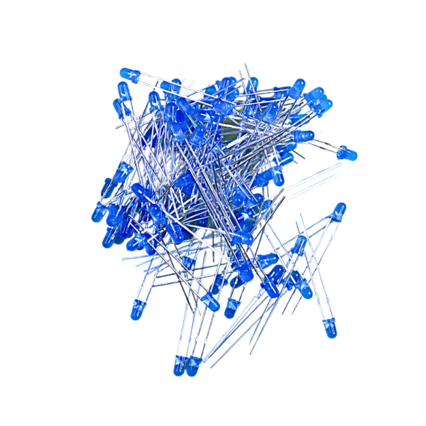 3mm Blue LED Round Shape – Pack of 100 | Bright Light Emitting Diodes ...